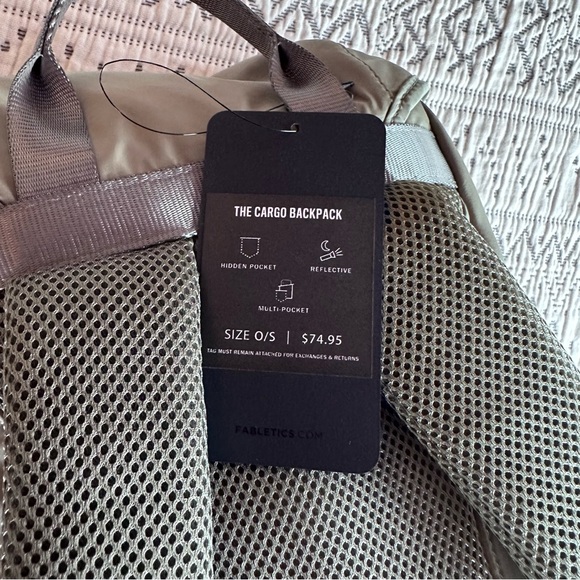 Fabletics | Bags | Nwt Fabletics The Cargo Backpack In Dark Moss Shine ...